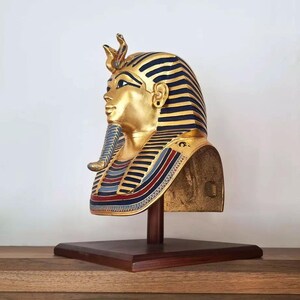 Large Sized Replica of King Tutankhamun's Iconic Golden Mask on a ...
