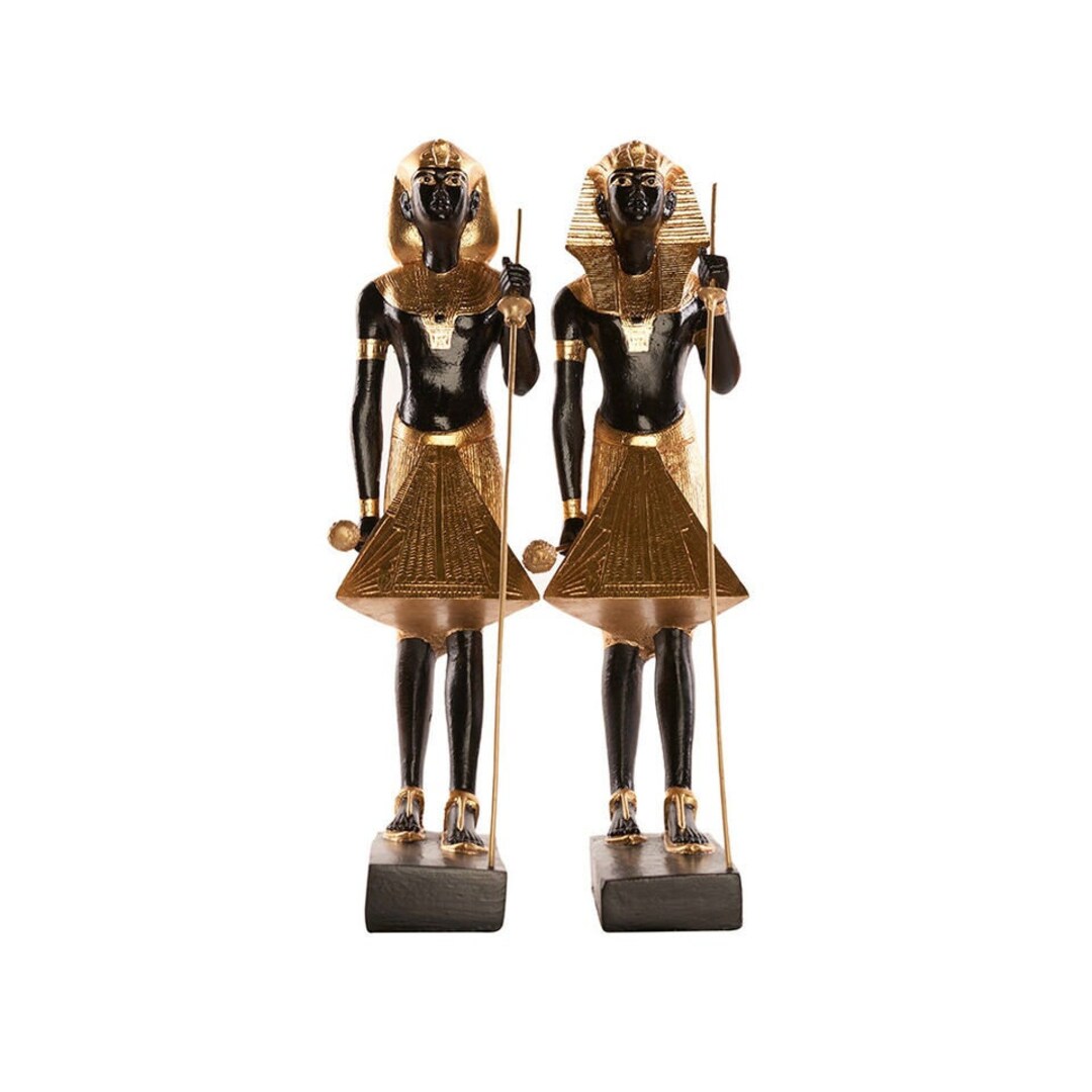 Egyptian Alka Guards of Tutankhamen Statues Black and Gold, Handcrafted ...