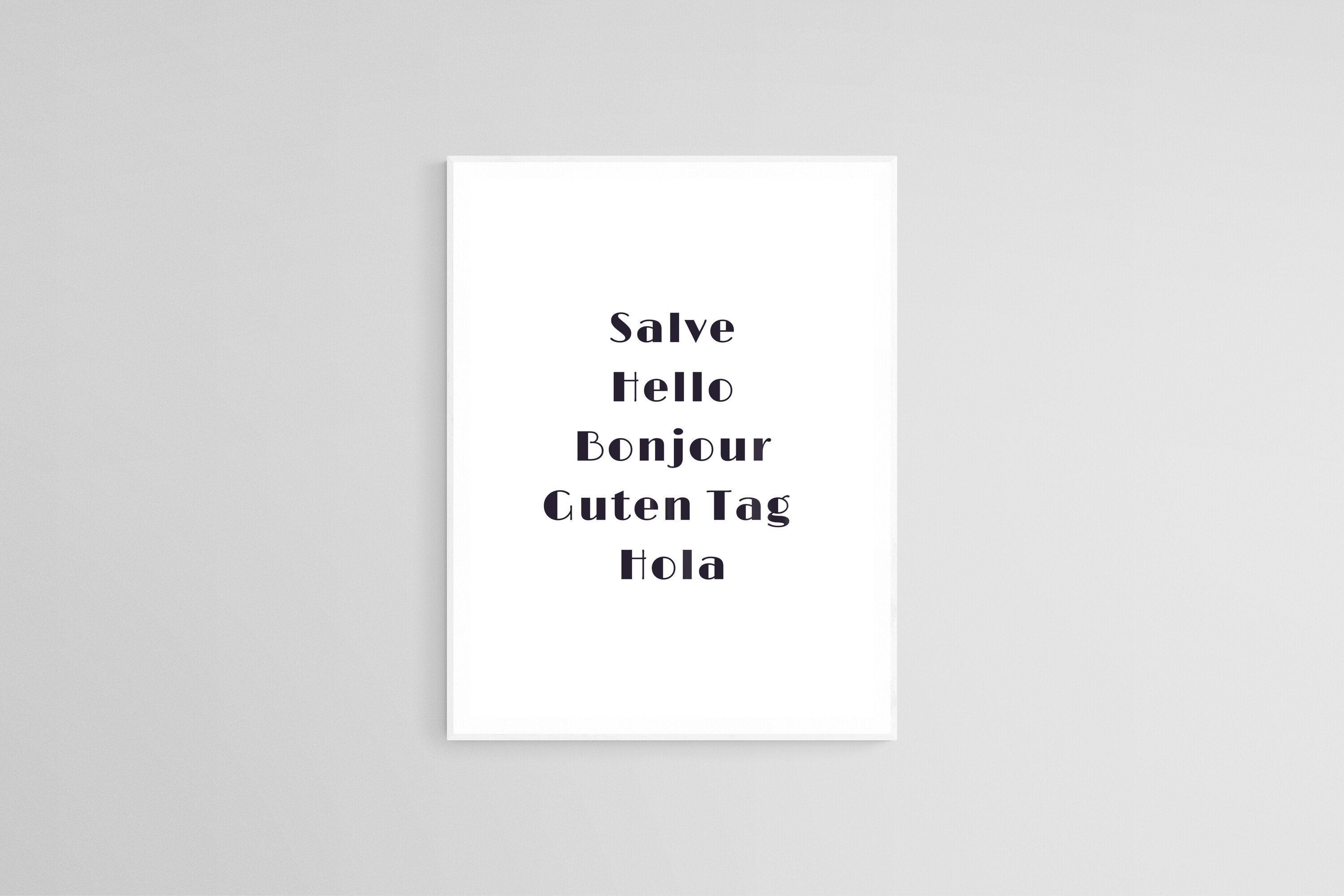 Hello in Different Languages Printable Wall Art - Typography Wall Art ...