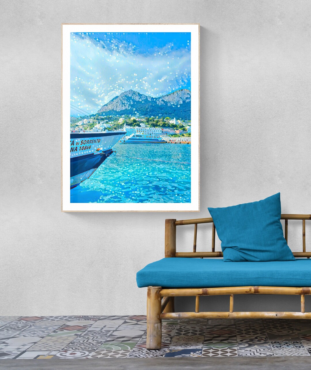Sorrento Italy - Colorful Travel Poster - Downloadable Art - Amalfi ...