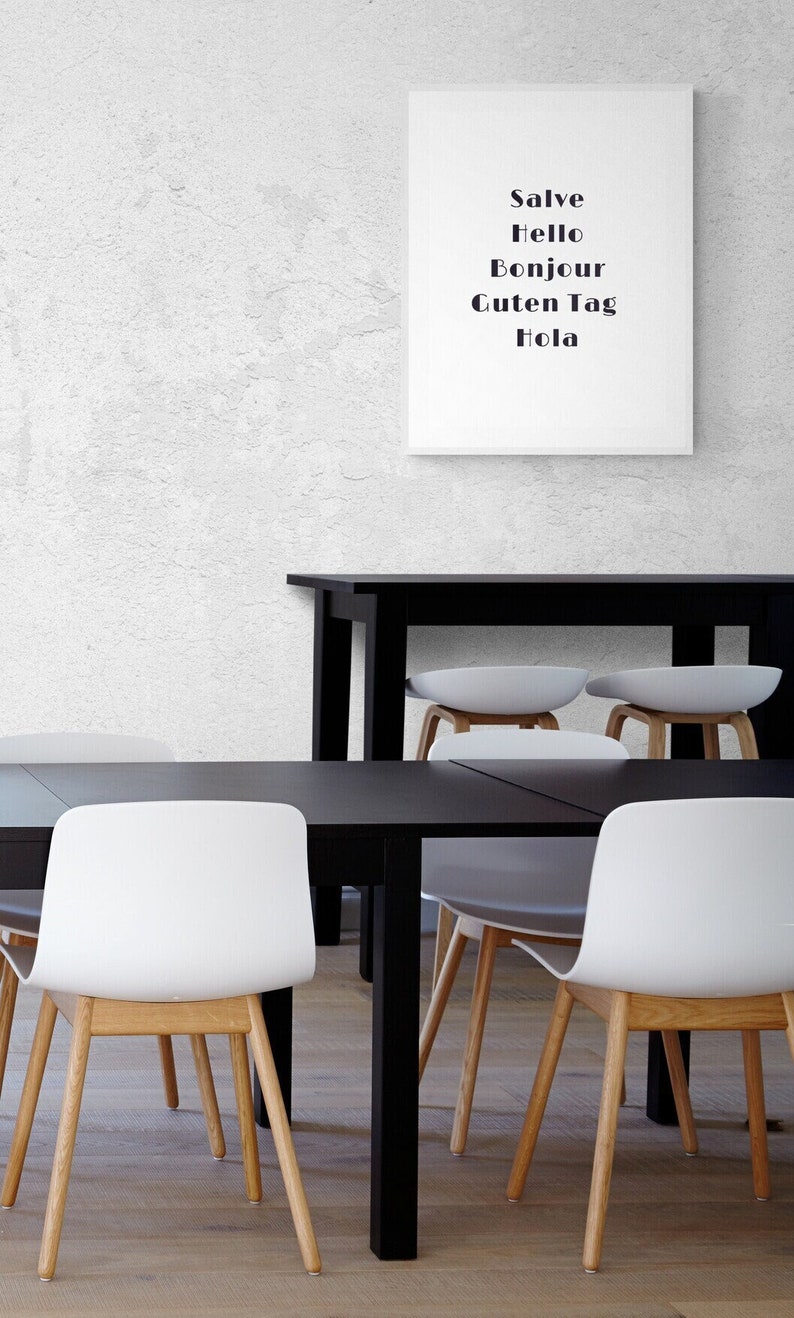 Hello in Different Languages Printable Wall Art - Typography Wall Art ...