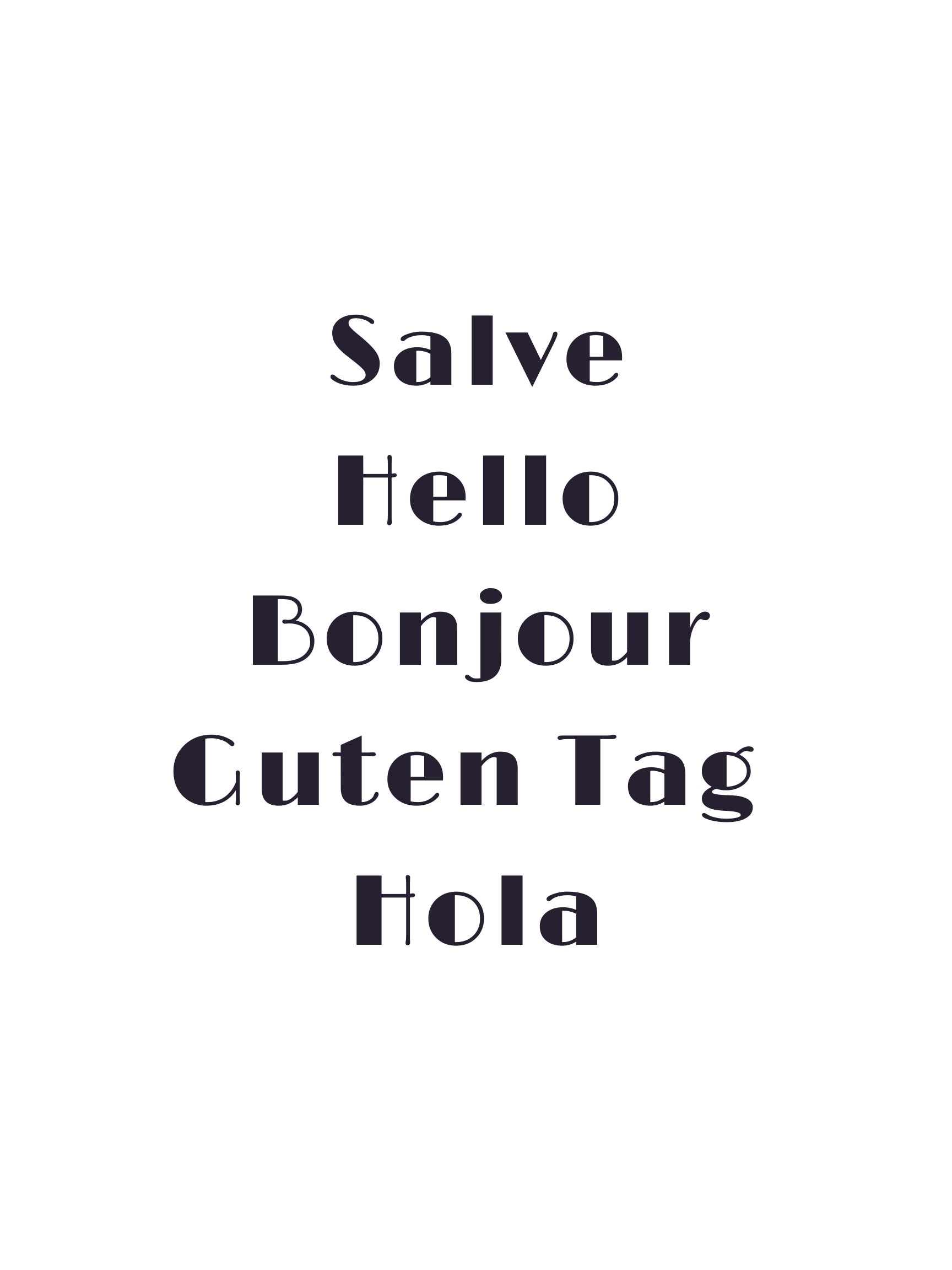 Hello in Different Languages Printable Wall Art - Typography Wall Art ...