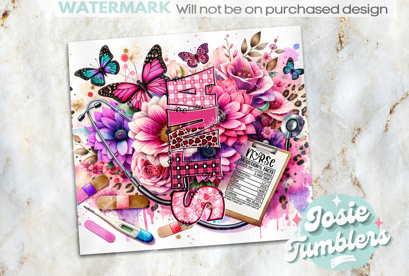 STNA Nurse Tumbler Wrap, 20oz Skinny Sublimation Tumbler Design, STNA ...