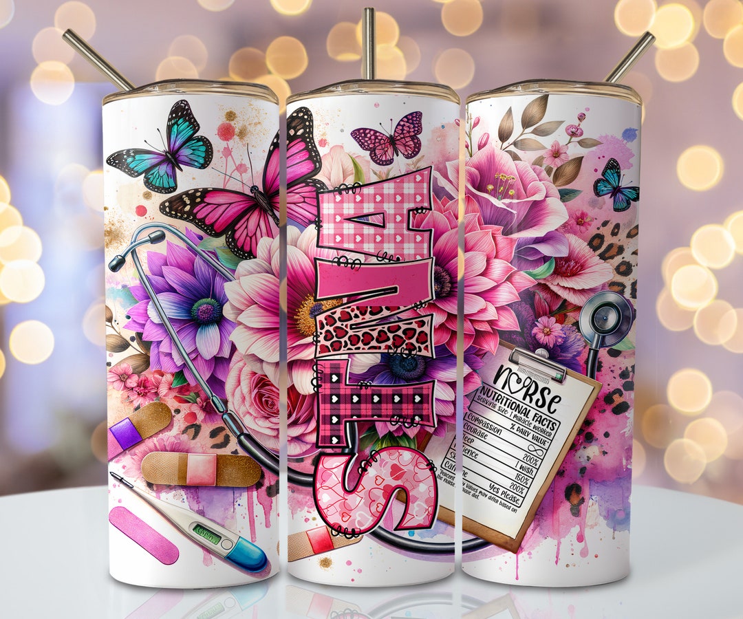 STNA Nurse Tumbler Wrap, 20oz Skinny Sublimation Tumbler Design, STNA ...