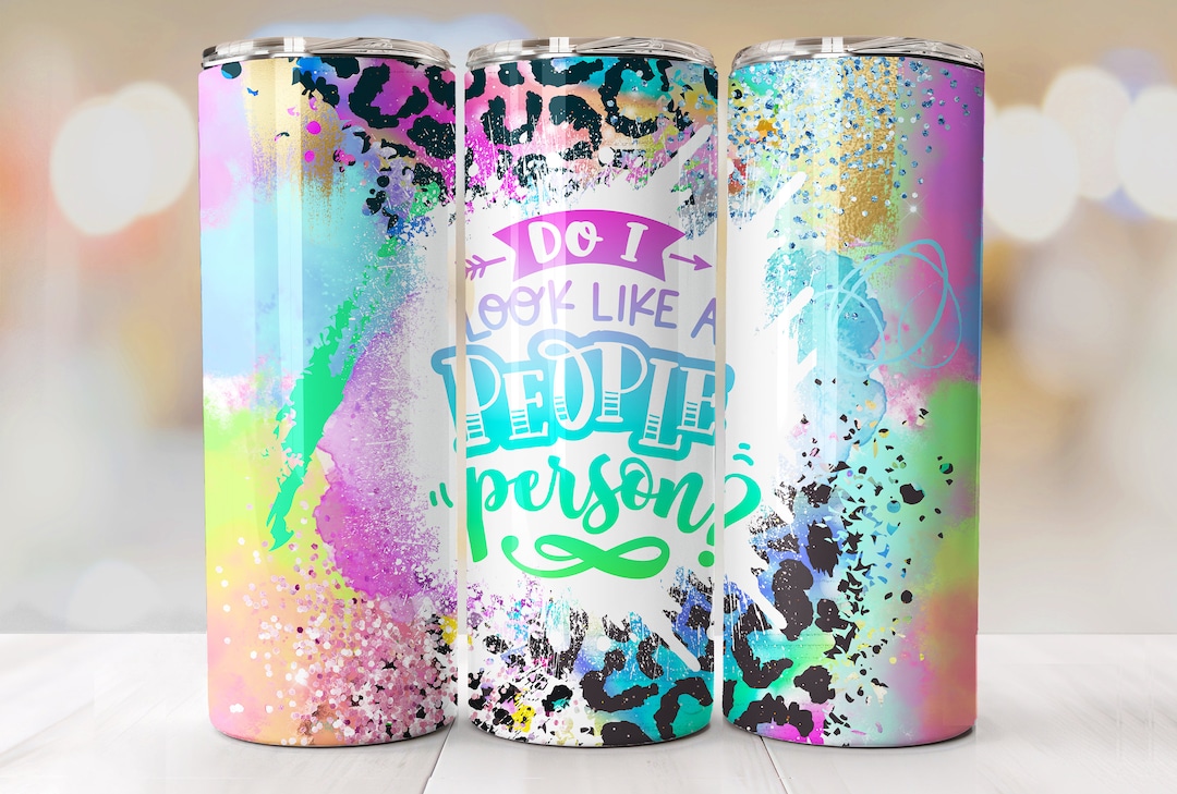 Introvert Tumbler Wrap for 20oz Skinny Cup, Personality Tumbler Png ...