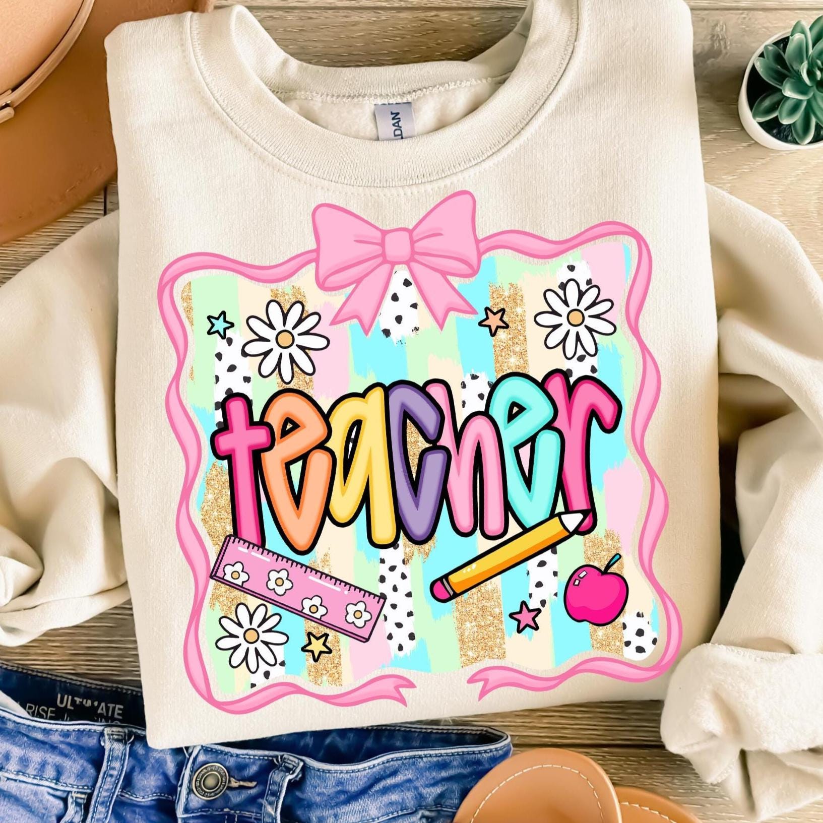 Coquette Teacher PNG, Back to School Png, Teacher Shirt Png, Png for ...