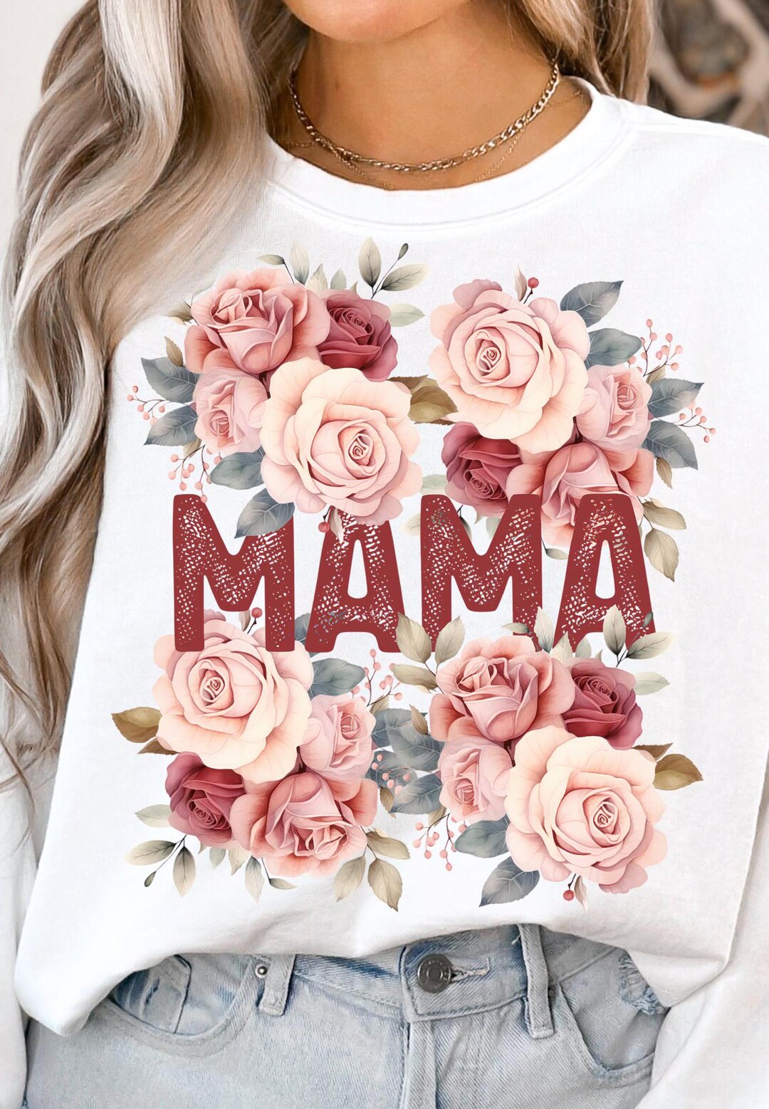 Mama Shirt PNG, Floral Mom Png Download, Mother's Day Tee Shirt ...
