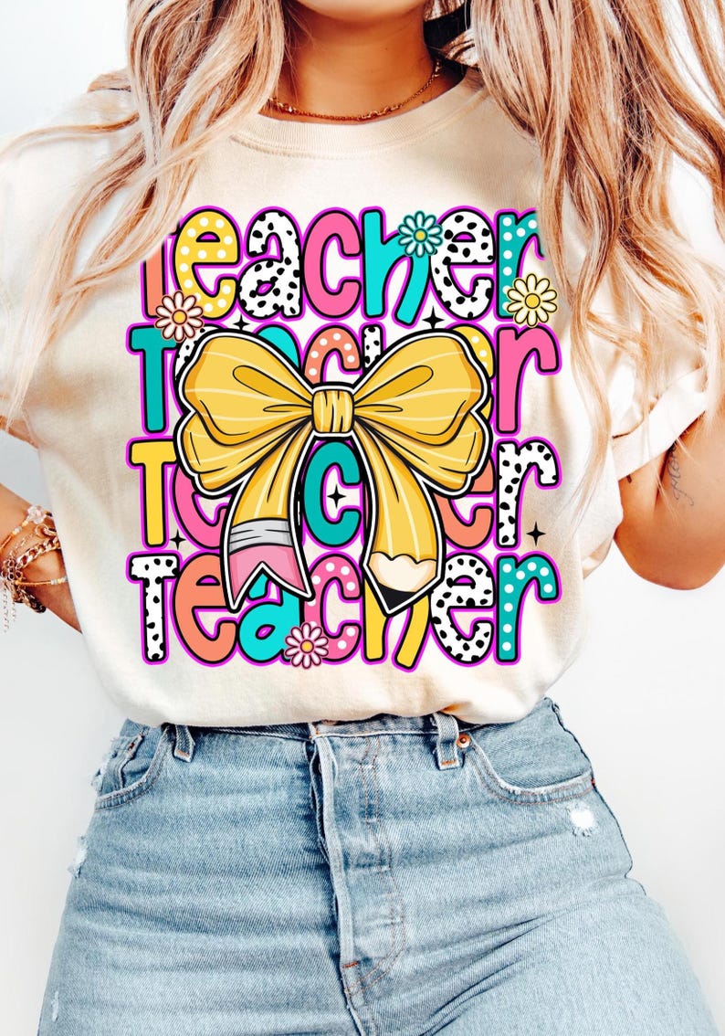 Teacher Shirt PNG, Teacher Png Download, Teacher Tee Shirt Sublimation ...