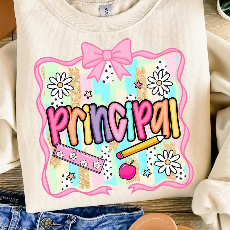 Principal PNG, Preppy Back to School Png, Principal Shirt Png, Png for ...