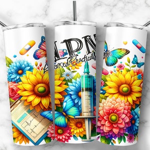 LPN Nurse Tumbler Wrap, 20oz Skinny Sublimation Tumbler Design, LPN ...