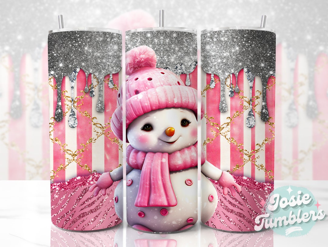 Glitter Christmas Snowman Tumbler Wrap Christmas Sublimation Tumbler ...