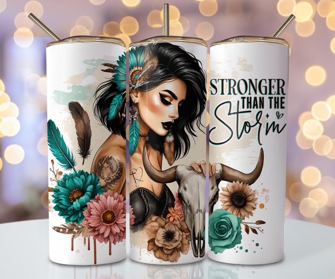 Western Affirmation Tumbler Wrap, 20oz Skinny Sublimation Tumbler ...