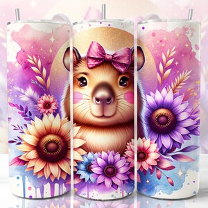 Capybara Tumbler Wrap, 20oz Skinny Sublimation Tumbler Design, Capybara ...