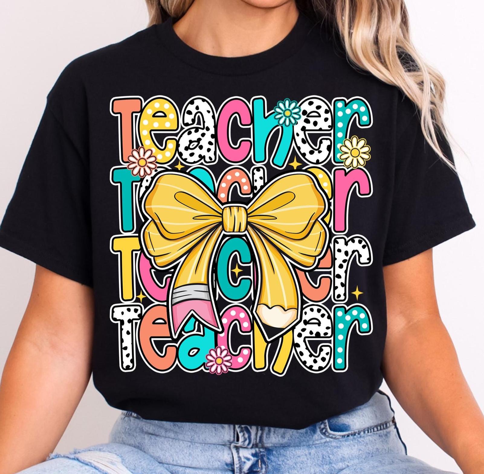 Teacher Shirt PNG, Teacher Png Download, Teacher Tee Shirt Sublimation ...
