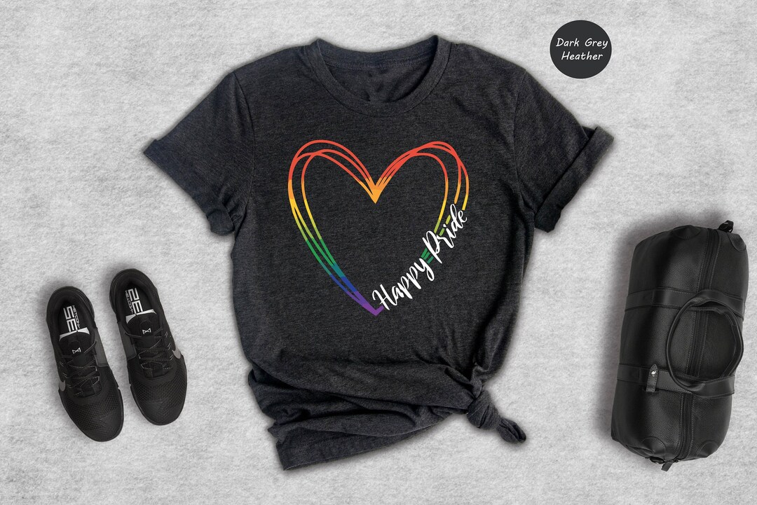 Happy Pride Shirt, Pride Month Shirt, Pride Heart Shirt, Pride Rainbow ...