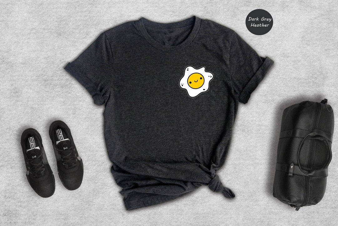 Pocket-printed Fried Egg Shirt, Fried Egg Lover Shirt, Gift for Egg ...