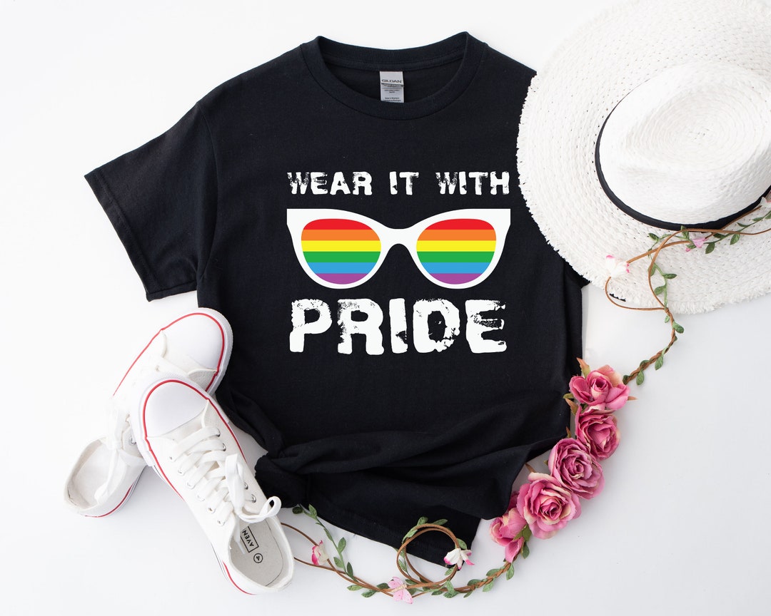 Wear It With Pride Shirt, Rainbow Pride Shirt, Queer Shirt, Pride Ally ...
