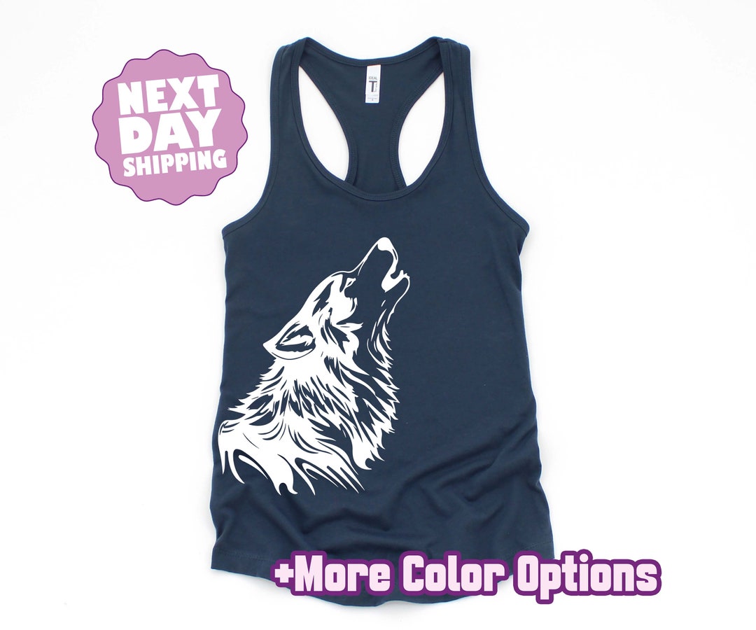 Wolf Tank Top, Howling Wolf Tank Top , Wolves Tank Top, Animal Tank Top ...