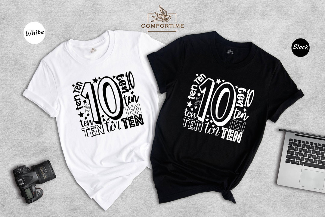 10th Birthday Shirt, Ten Birthday Shirt, 10 Years Old Shirt, 10th ...