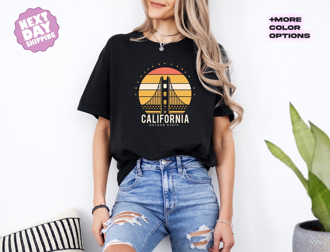 Retro California Shirt, Golden Gate Bridge T-shirt, Urban City Shirt ...