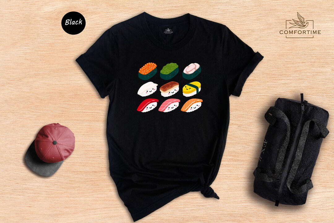 Sushi Shirt, Sushi Roll Shirt, Cute Foodie Shirt, Asian Shirt, Japanese ...