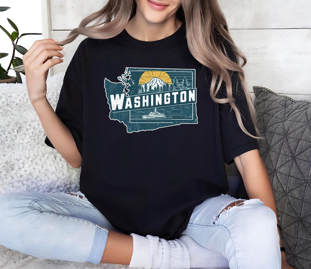 Retro State of Washington Shirt, State of Washington Shirt, State Shirt ...