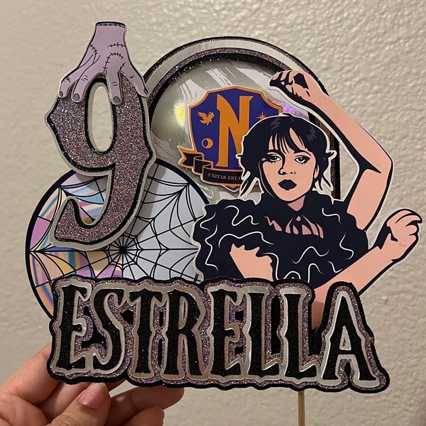 Merlina Cake Topper - Etsy