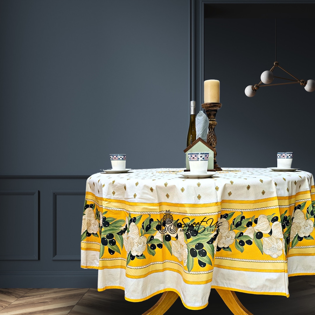 Sweet Us L'ail Olive Aura Wipeable Stain Resistant Cotton Floral ...