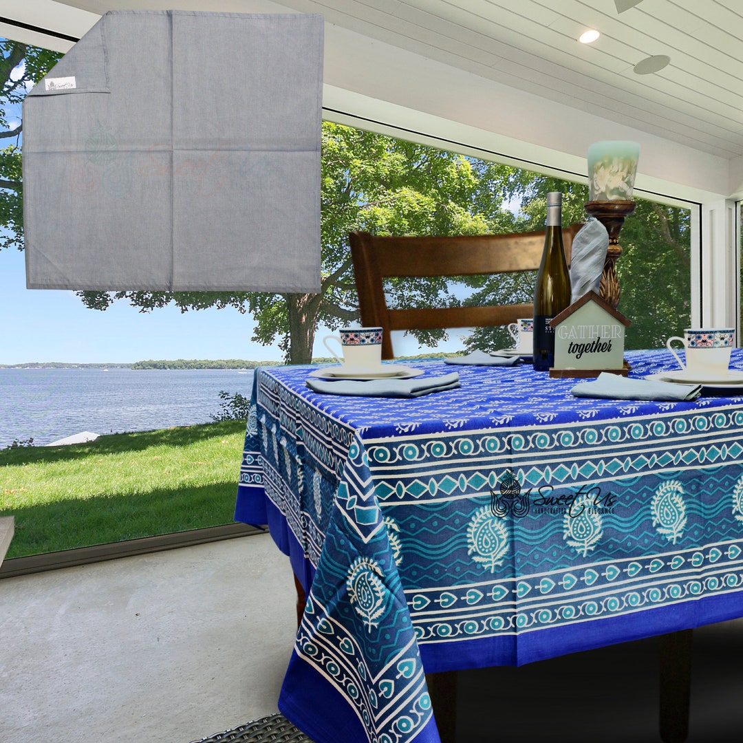 Sweet Us Amalfi Paisley Cotton Floral Tablecloth Rectangle and One ...