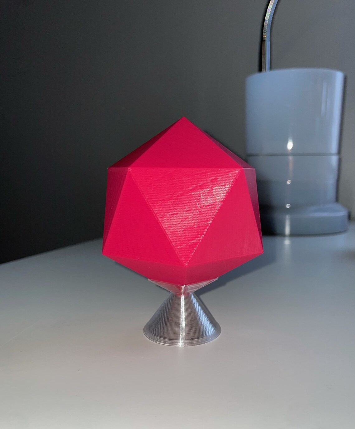 Icosahedron With Display Stand Platonic Solid Model 3D Printed Plastic ...