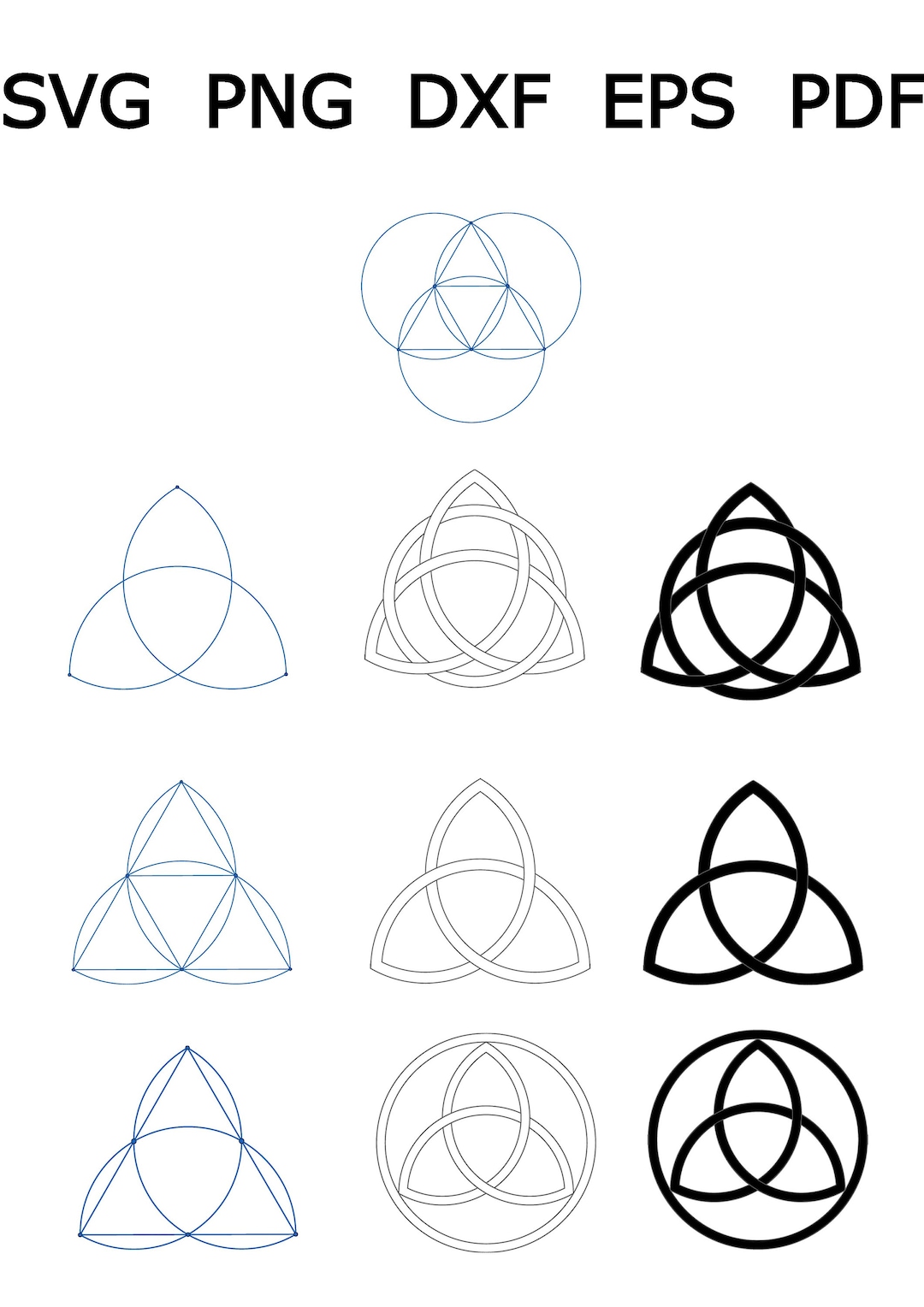 Triquetra Symbol Triple Knot Celtic Knot Trinity Three Corner Trifecta ...