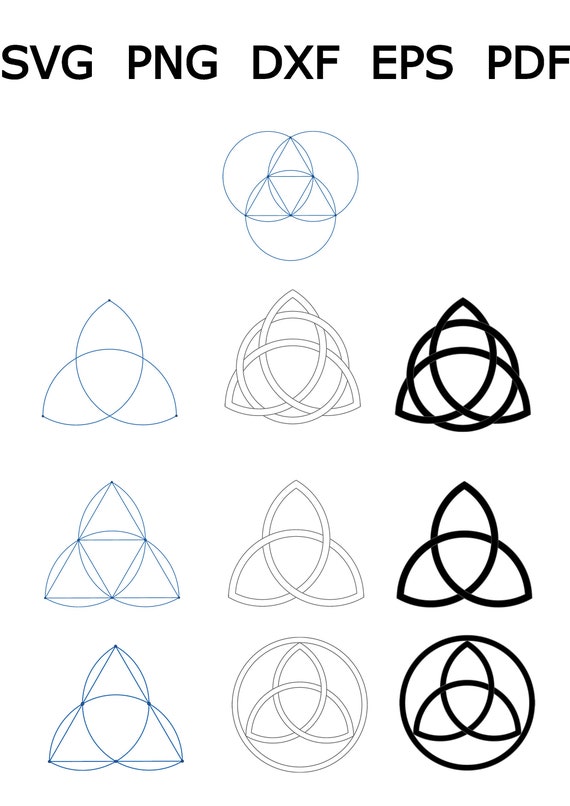 Triquetra Symbol Triple Knot Celtic Knot Trinity Three Corner - Etsy
