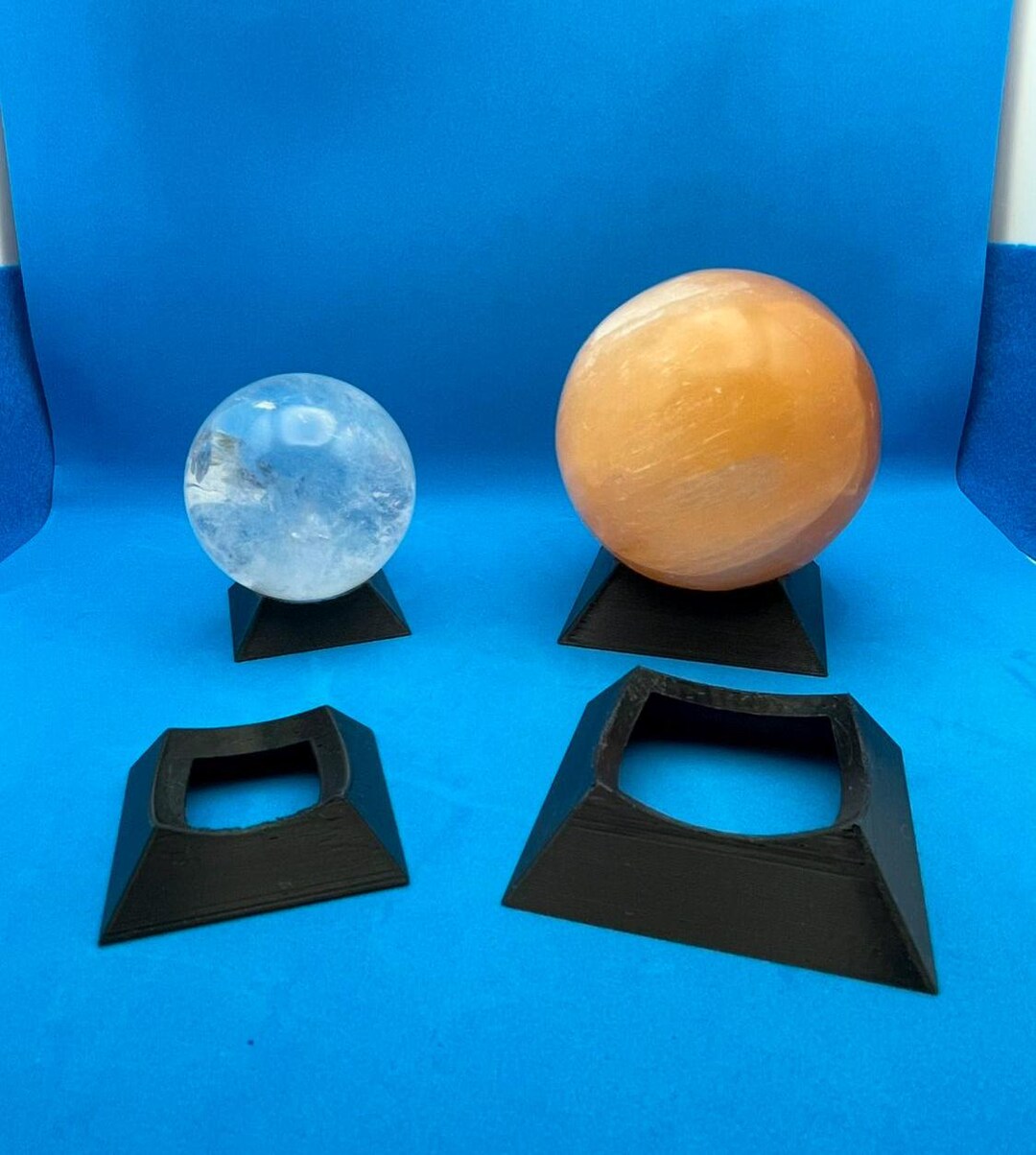 Display Stand for Crystal Sphere - Pyramid Shape Base Holder - Base is ...