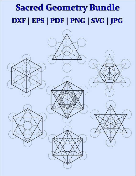Sacred Geometry Within the Fruit of Life Bundle Platonic - Etsy