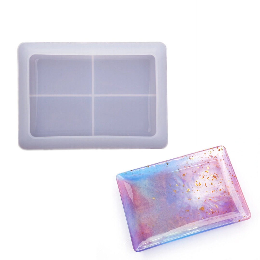 DIY Epoxy Resin Silicone Molds Plate Tray Mould Casting Jewelry Making ...