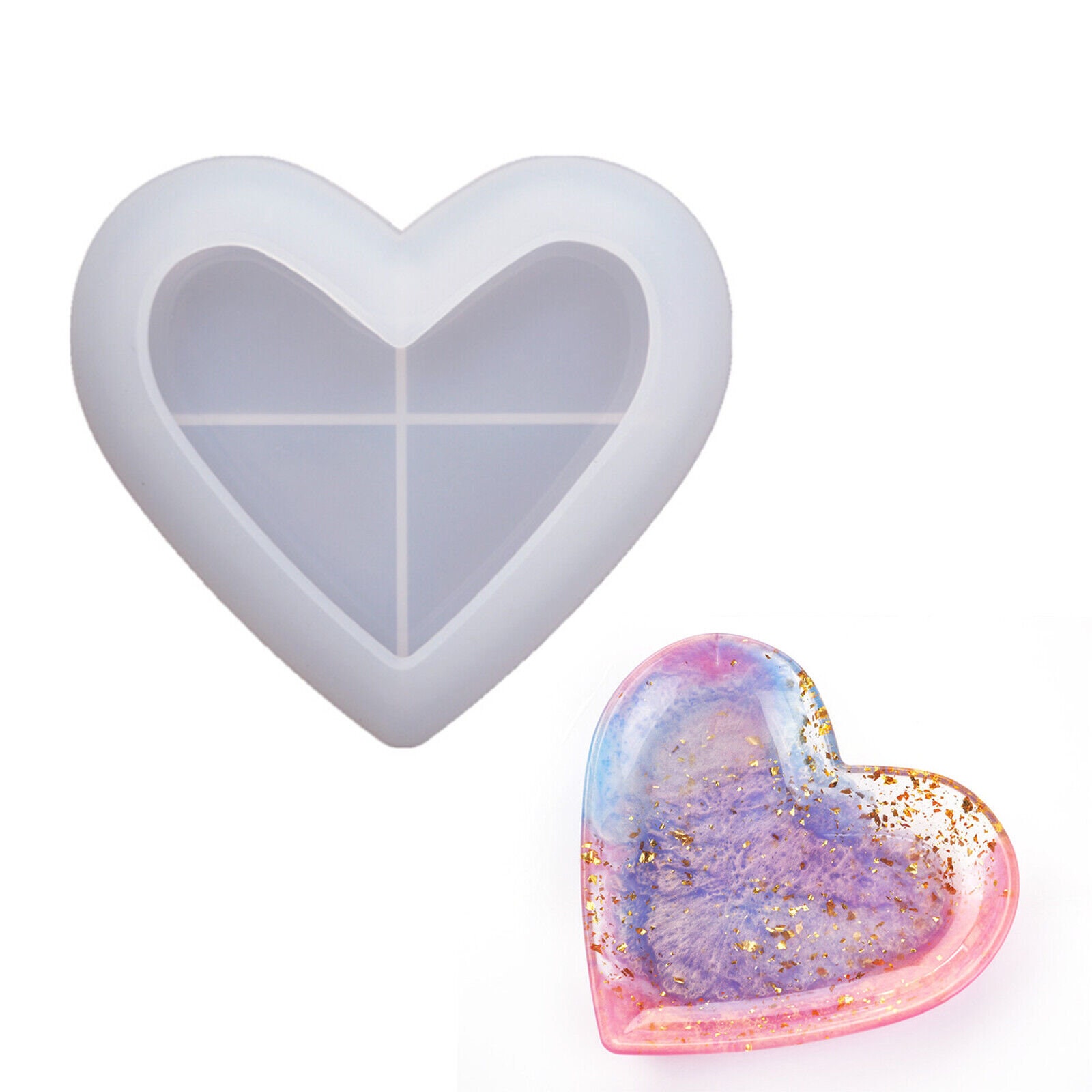 DIY Epoxy Resin Silicone Molds Plate Tray Mould Casting Jewelry Making ...