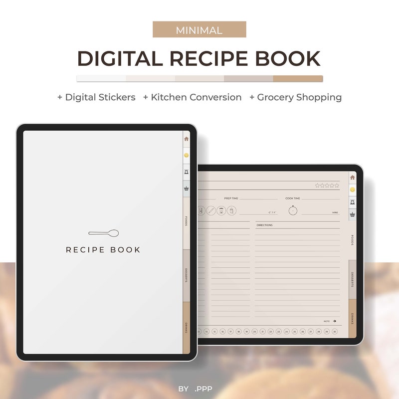 Recipe Book Template - Etsy