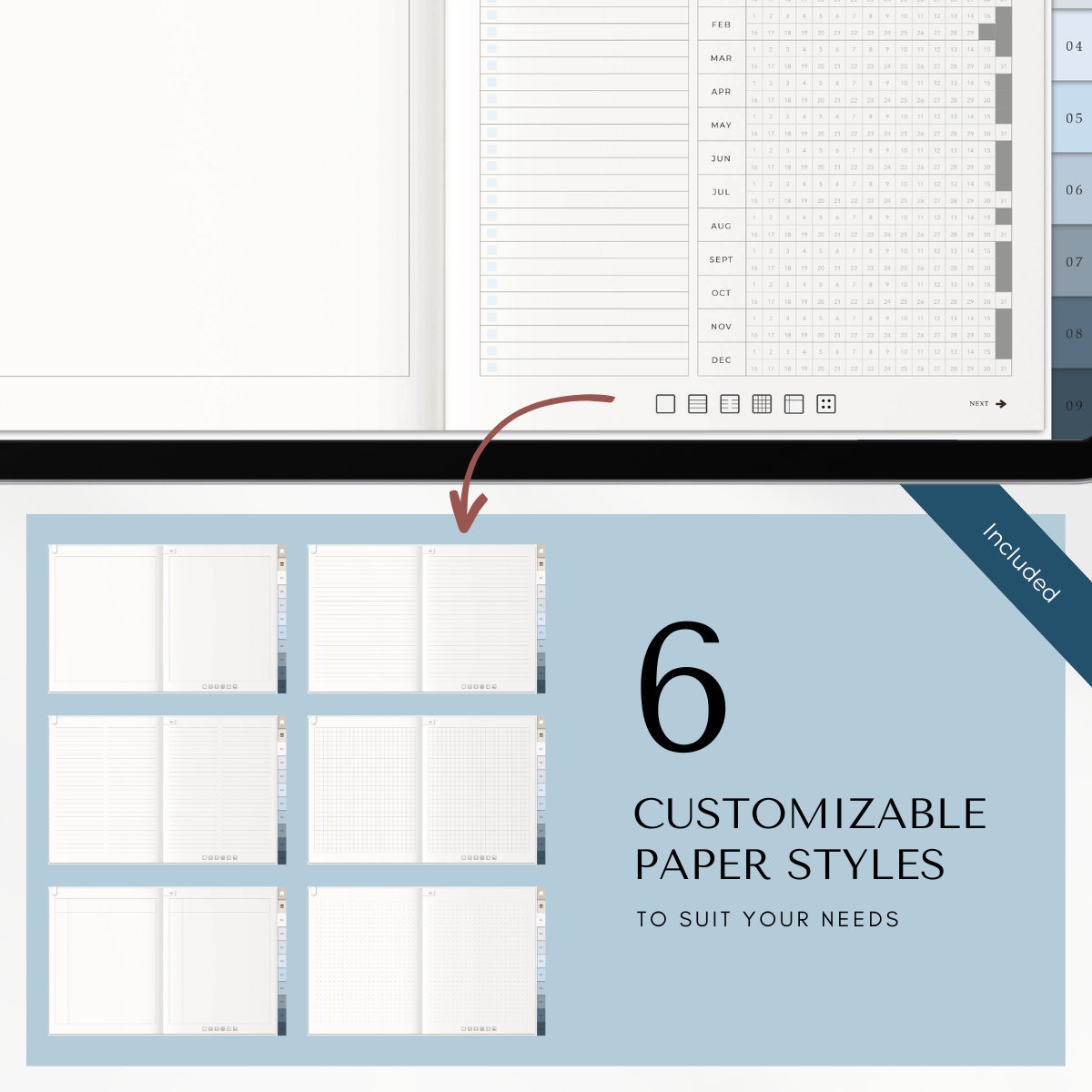 7 Digital Notebooks for Goodnote, Notability, Journal Books, Digital ...