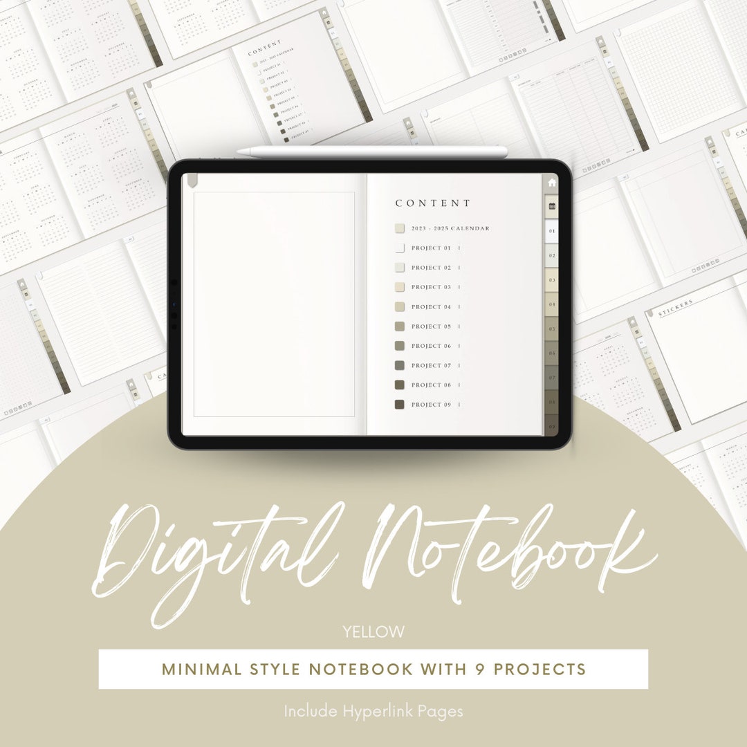 Digital Notebook for Goodnote, Notability, Journals Book, Digital iPad ...