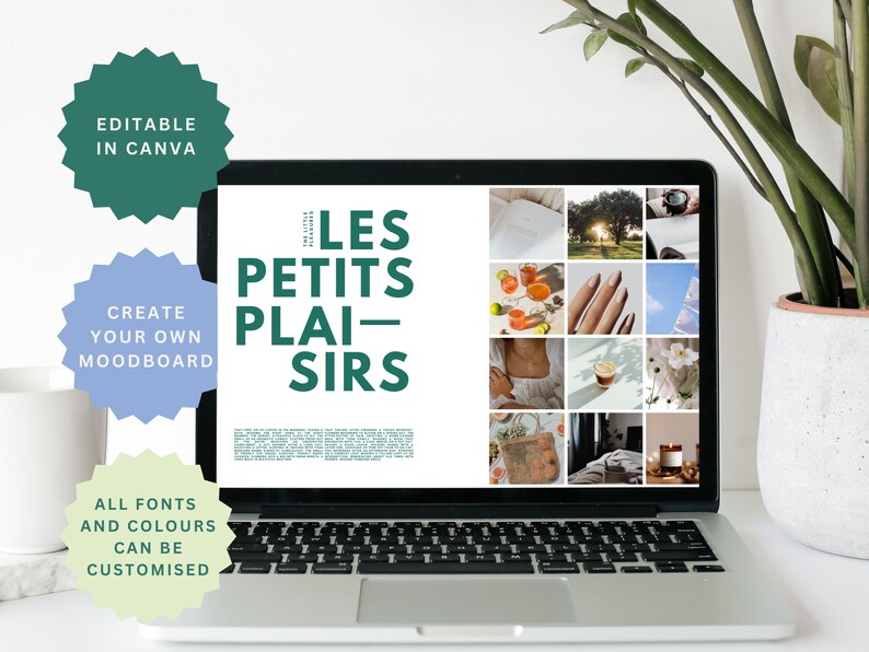 Desktop Wallpaper Aesthetic Moodboard Editable in Canva - Etsy