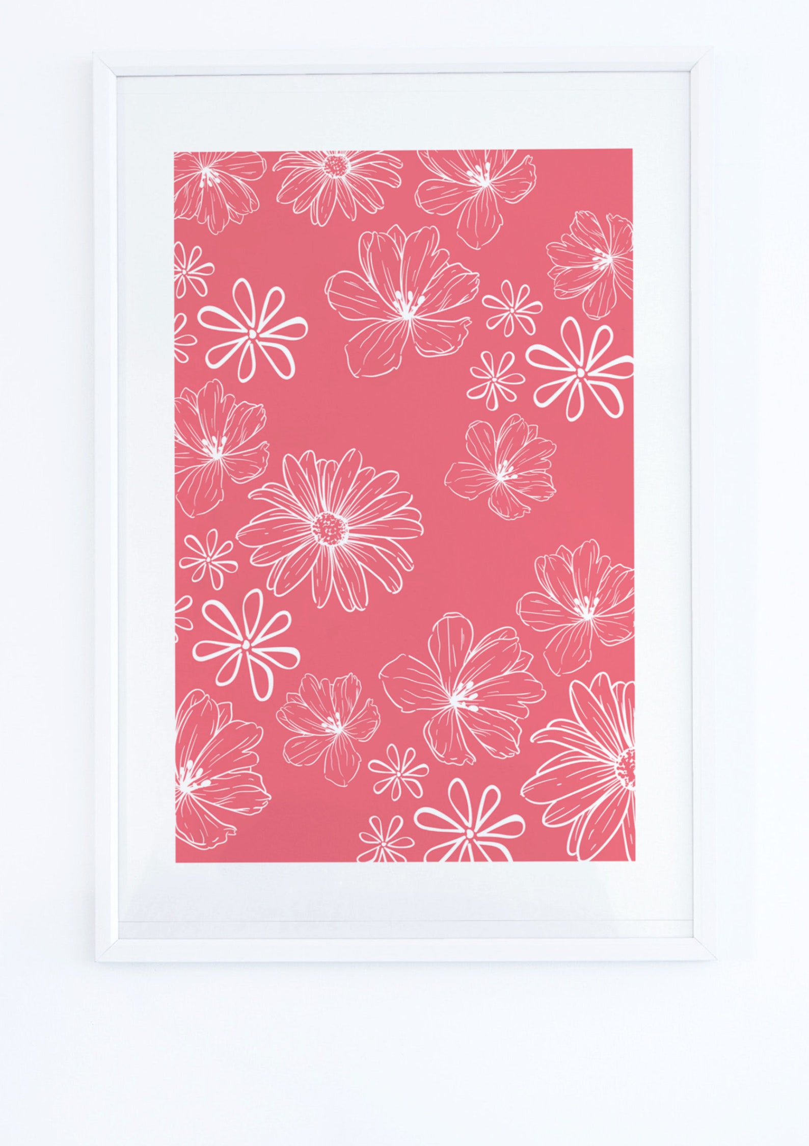 Printable Pink Blush Flower Pattern | Floral Art | Wall Print - Etsy