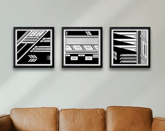 Polynesian Wall Art Samoan Tattoo Design Pacific Tribal Art Digital ...