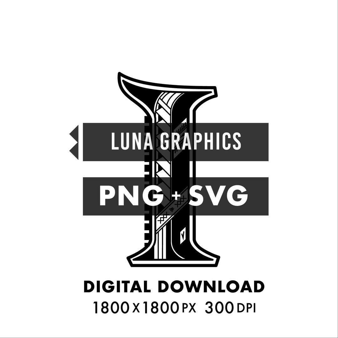 Samoan Letter I Polynesian Wall Art Samoan Tattoo Design Pacific Tribal ...