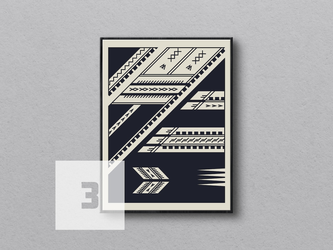Polynesian Wall Art Samoan Tattoo Design Pacific Tribal Art Digital ...
