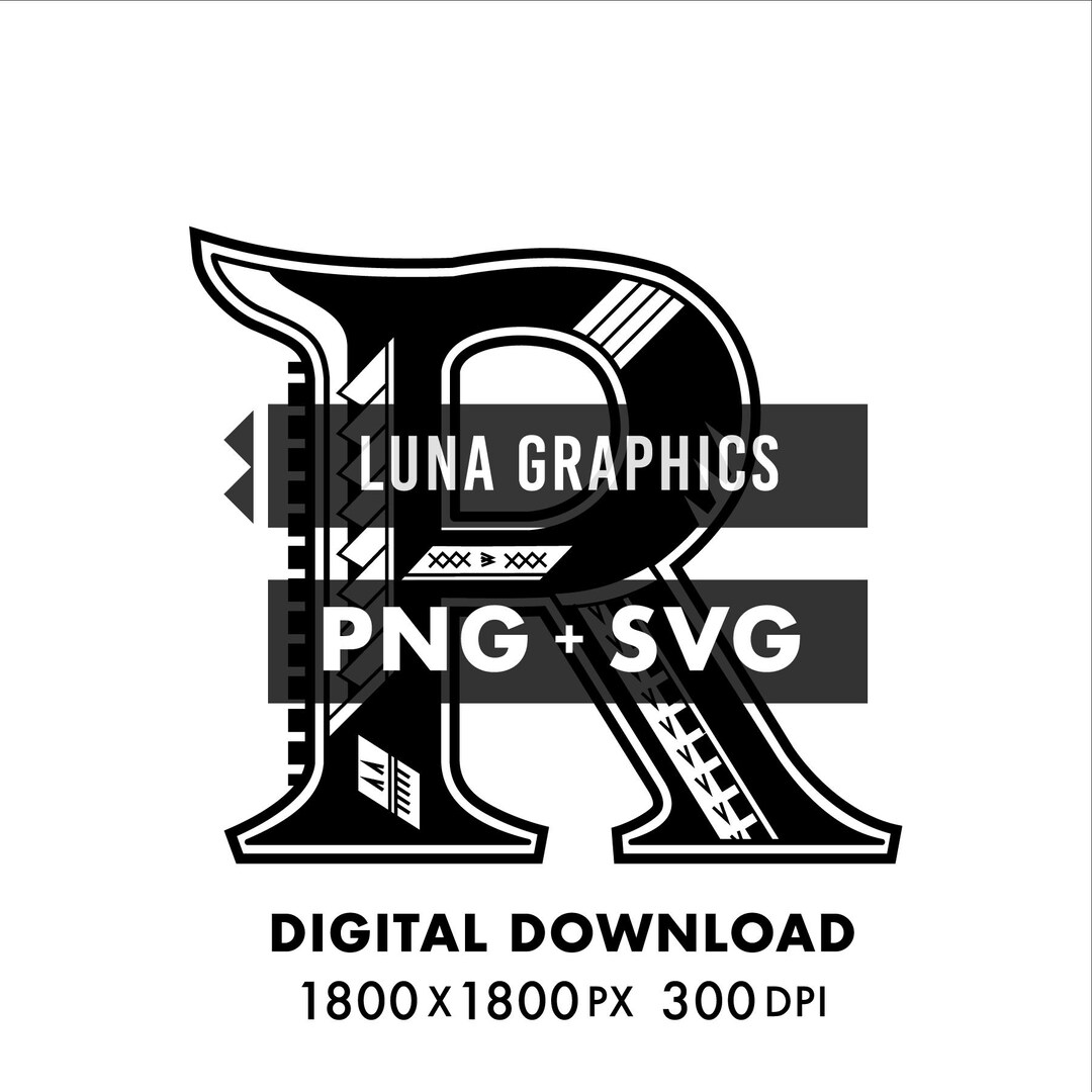 Samoan Letter R Polynesian Wall Art Samoan Tattoo Design Pacific Tribal ...