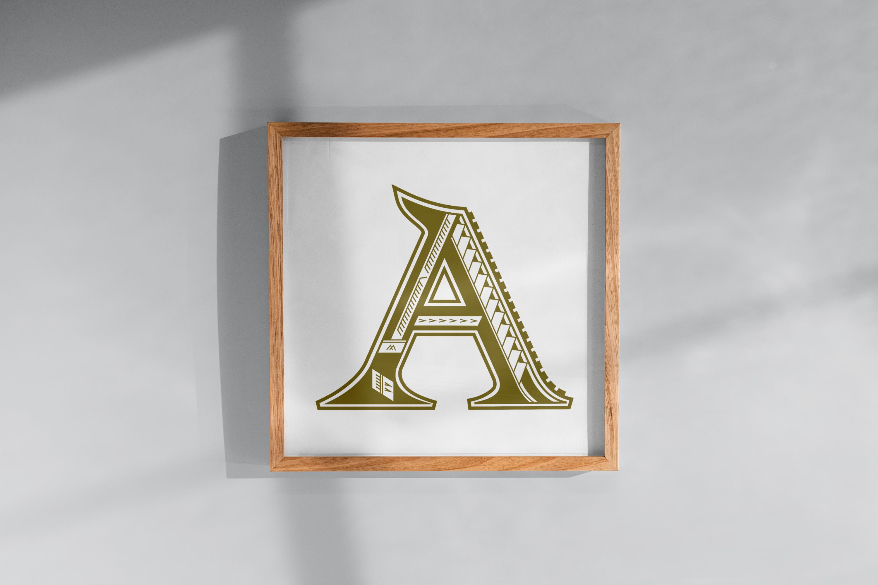 Samoan Letter A Polynesian Wall Art Samoan Tattoo Design Pacific Tribal ...