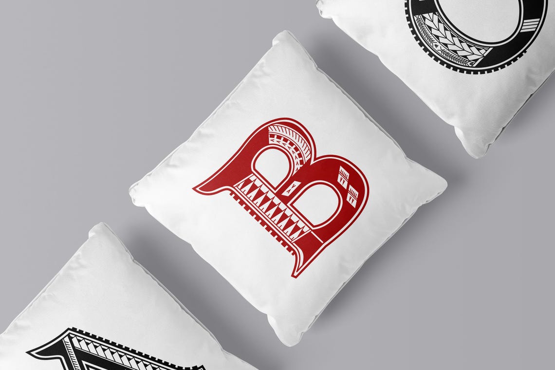 Samoan Letter A Polynesian Wall Art Samoan Tattoo Design Pacific Tribal ...