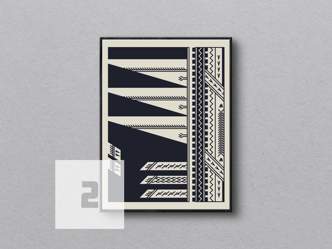 Polynesian Wall Art Samoan Tattoo Design Pacific Tribal Art Digital ...