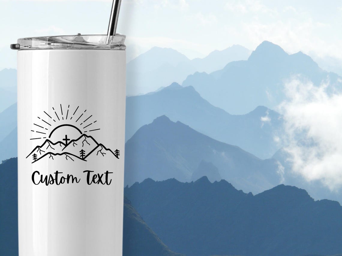Simple Mountain Sun Cross Svg, Mountain Svg, Christian Svg, Faith ...