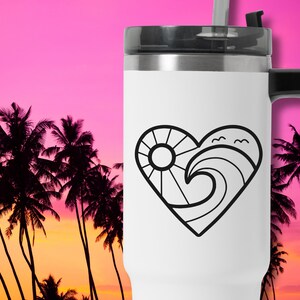 Simple Heart Wave Line Art, Svg, Png, Eps, Dxf, Ai Vector File, Clipart ...